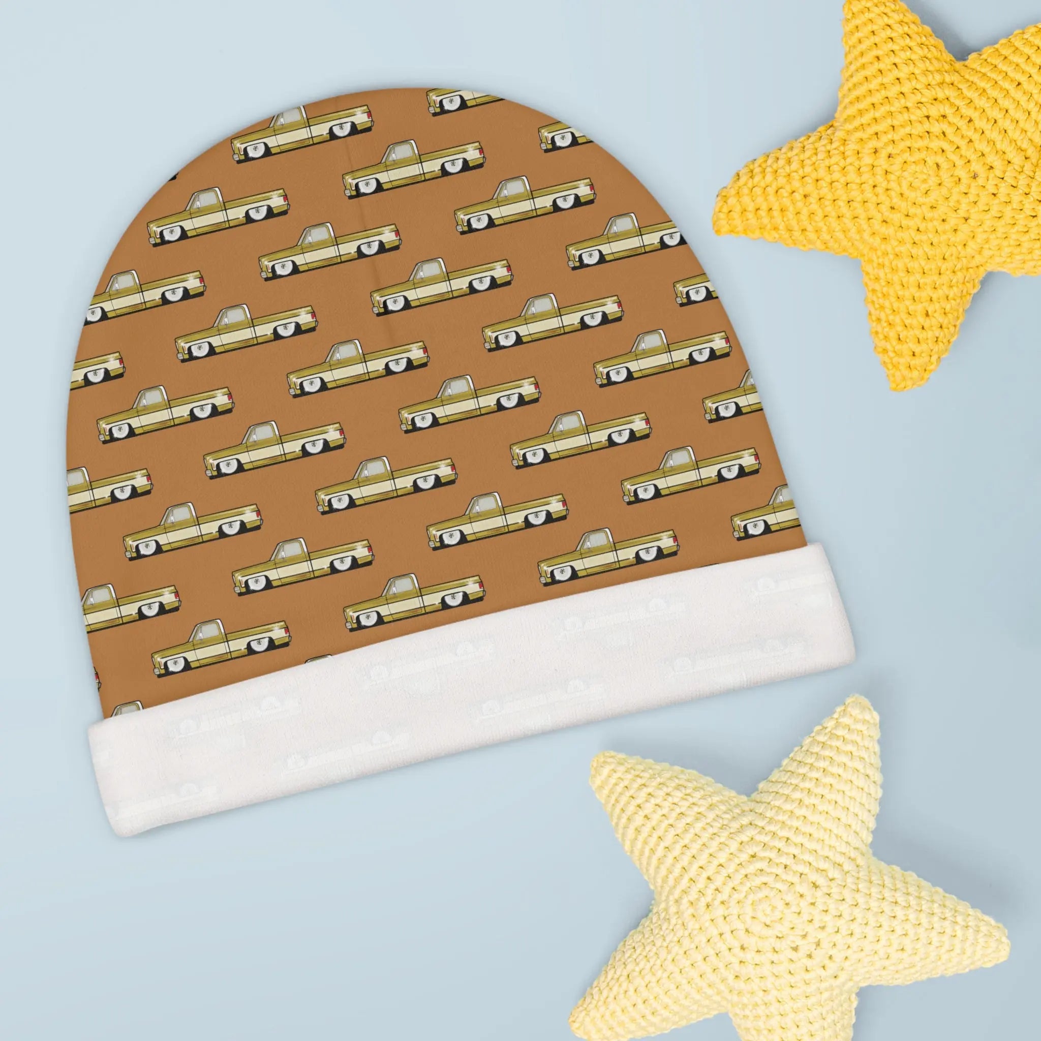 Squarebody C10 Baby Beanie Gold and White – SQUAREBODY BUILDERZ
